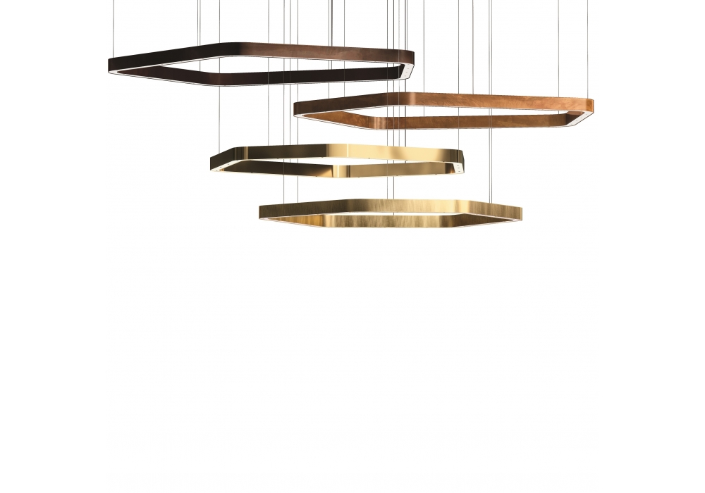Light Ring Horizontal Polygonal Henge Suspension - Milia Shop