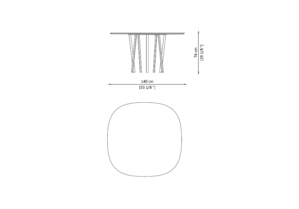 For Hall Squircle Paolo Castelli Table - Miliashop