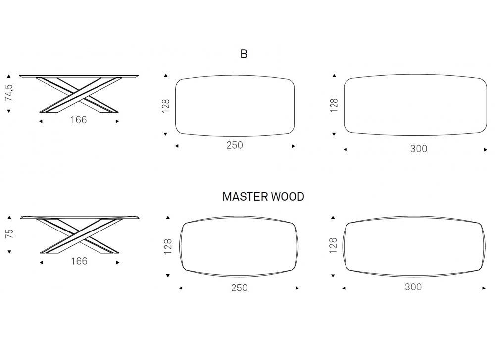 Lancer Wood Table Cattelan Italia - Milia Shop