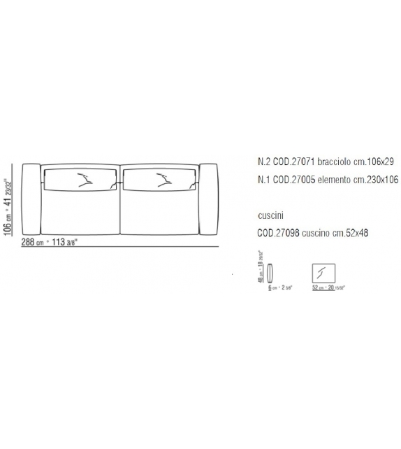 Ready for shipping - Asolo Flexform Sofa - Miliashop