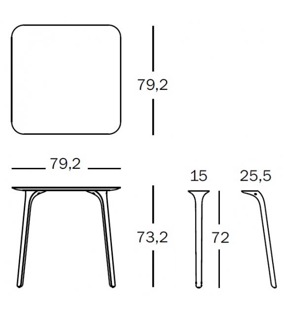 First HPL Magis Square Table - Miliashop