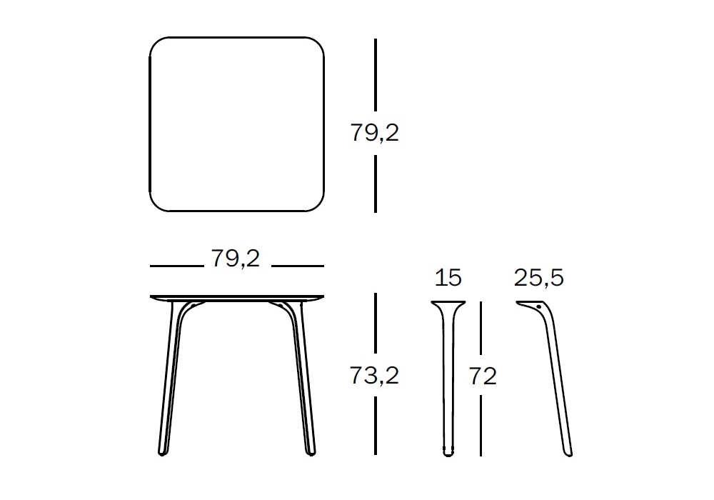 First HPL Magis Square Table - Miliashop