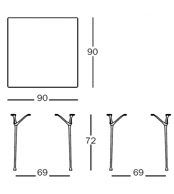 Officina Magis Square Table - Miliashop