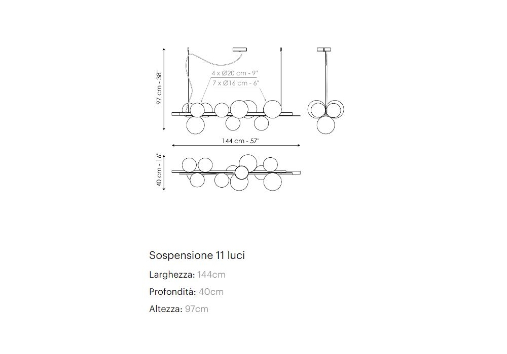 Bon Ton 11 Bonaldo Lampada a Sospensione - Milia Shop