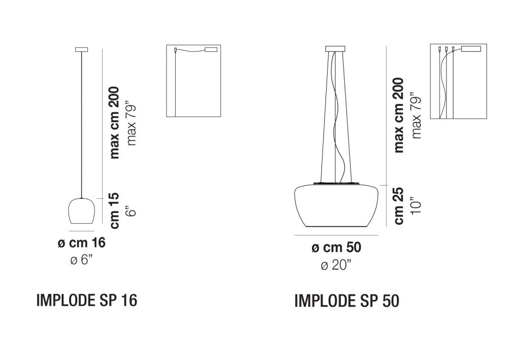 Implode LED Vistosi Suspension - Milia Shop