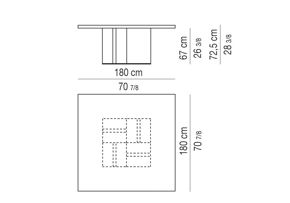 Toulouse Square Table Minotti - Milia Shop