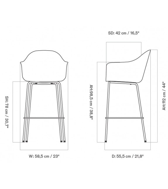 Harbour Counter Audo Copenhagen Stool - Miliashop