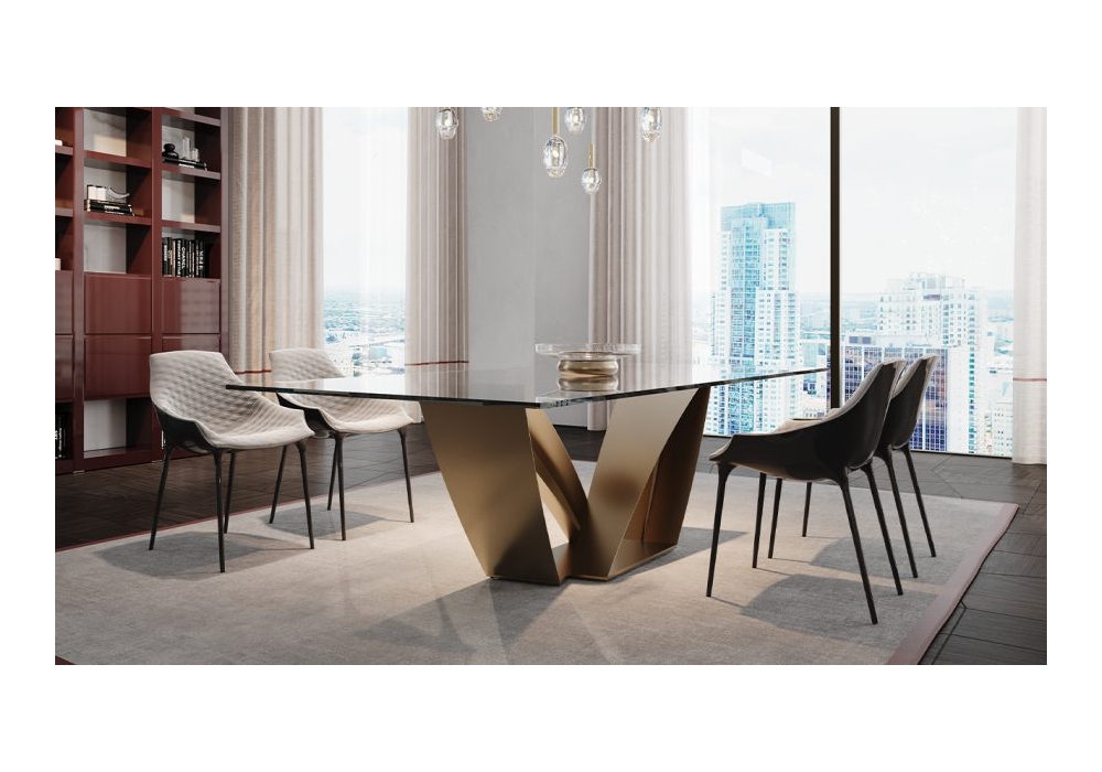 Apeiron 72 Reflex Angelo Table with Glass Top - Milia Shop