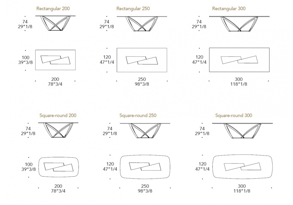 Apeiron 72 Reflex Angelo Table with Glass Top - Milia Shop
