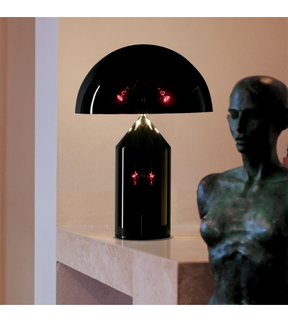Atollo Lampada Da Tavolo Black Oluce - Milia Shop